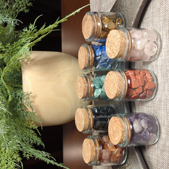 Accents | Natural Gemstone Tumbles In A Corked Glass Jarchoice Of One ...